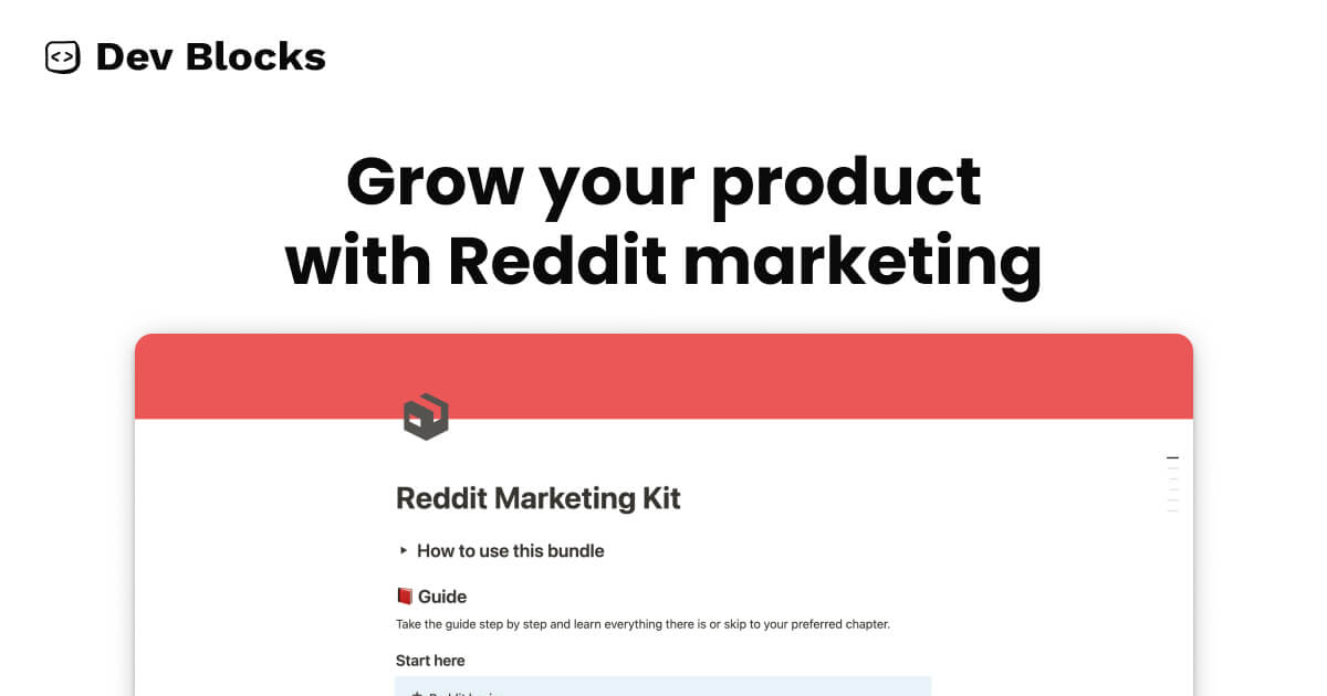 Dev Blocks | Get the perfect product launch plan with Notion templates